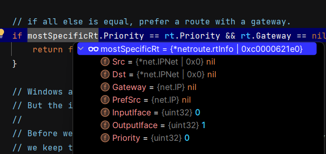 Cannot find the route, in the case of many Iface · Issue #32 · libp2p/go-netroute · GitHub