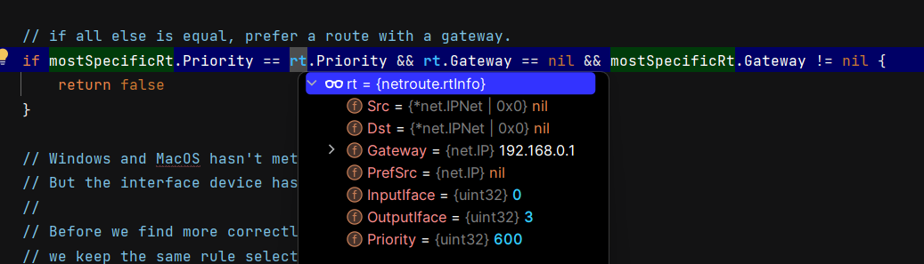 Cannot find the route, in the case of many Iface · Issue #32 · libp2p/go-netroute · GitHub