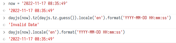 dayjs tz guess object parse error. · Issue #2131 · iamkun/dayjs · GitHub dayjs tz guess object parse error. · Issue #2131 · iamkun/dayjs · GitHub
