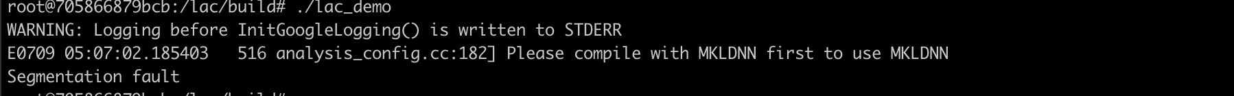运行lac_demo，Segmentation fault · Issue #91 · baidu/lac · GitHub