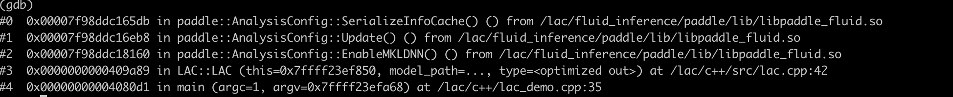 运行lac_demo，Segmentation fault · Issue #91 · baidu/lac · GitHub