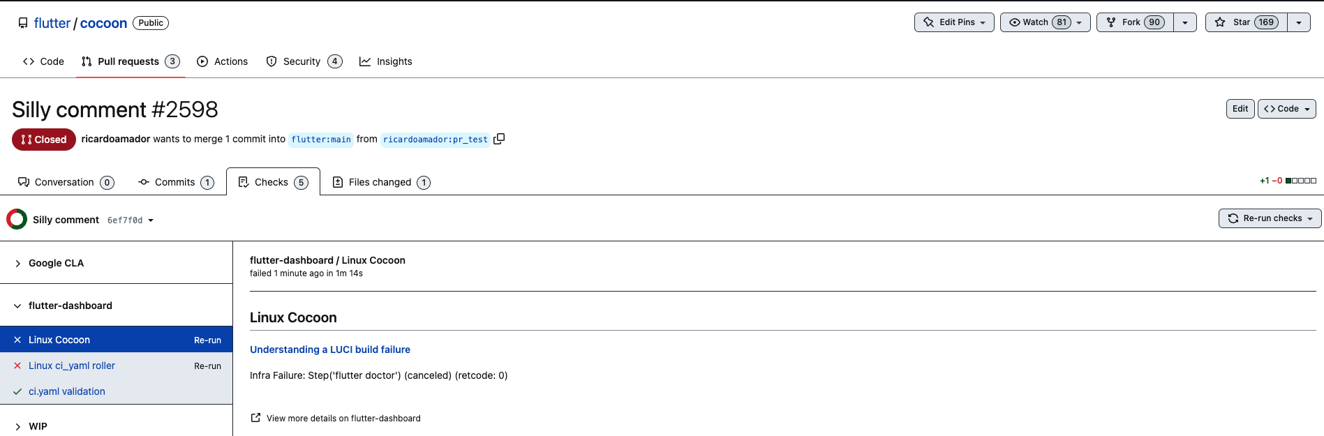 Running Builds Are Not Being Stopped In Luci When A Pr Is Closed · Issue 124238 · Flutter
