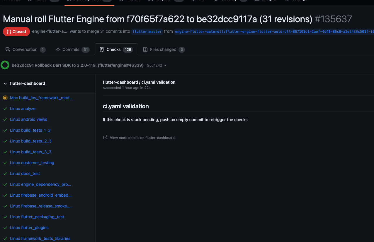 Presubmit Task On Roll Stuck In In Progress State Even Though The Task Failed Pr Was Closed