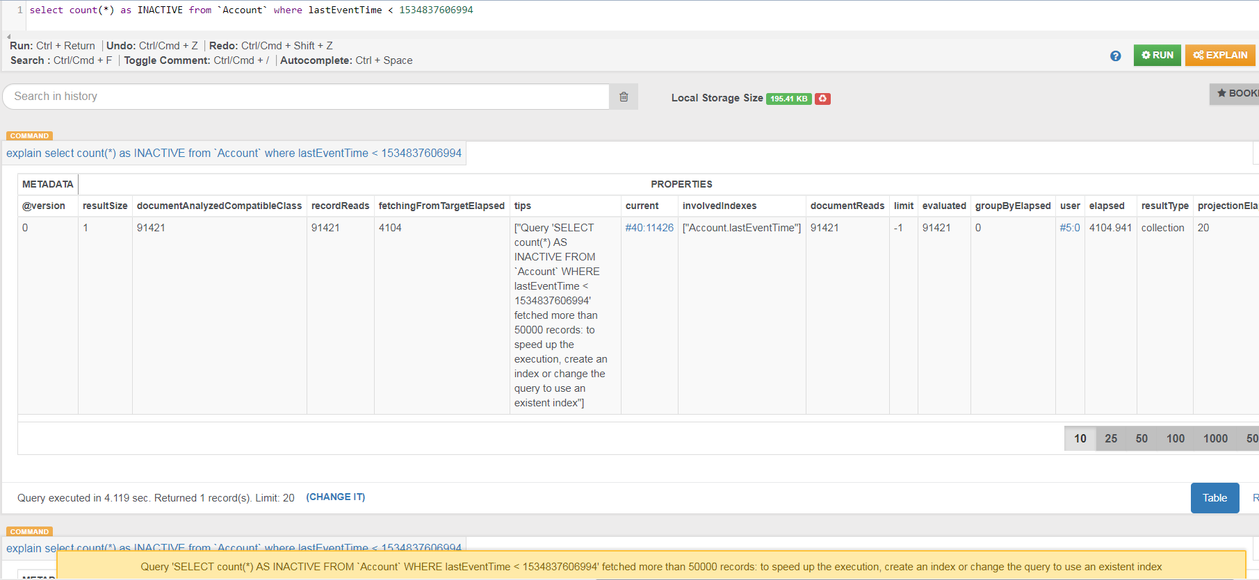 Index Not Work On Query Execution Using Ui · Issue 8491 · Orientechnologiesorientdb · Github 1376