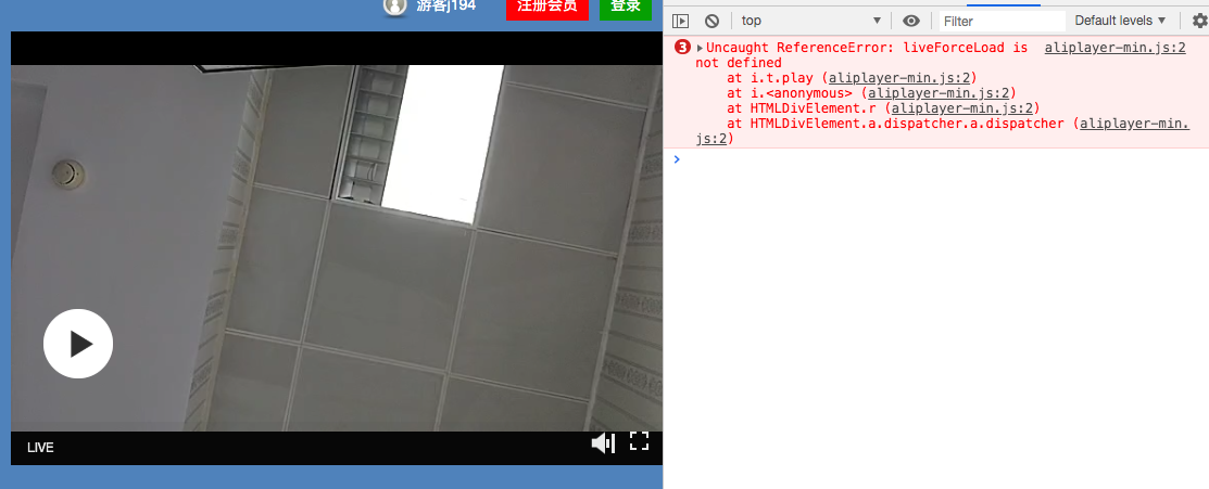 直播有的时候会播放不了 · Issue #58 · aliyunvideo/AliyunPlayer_Web · GitHub
