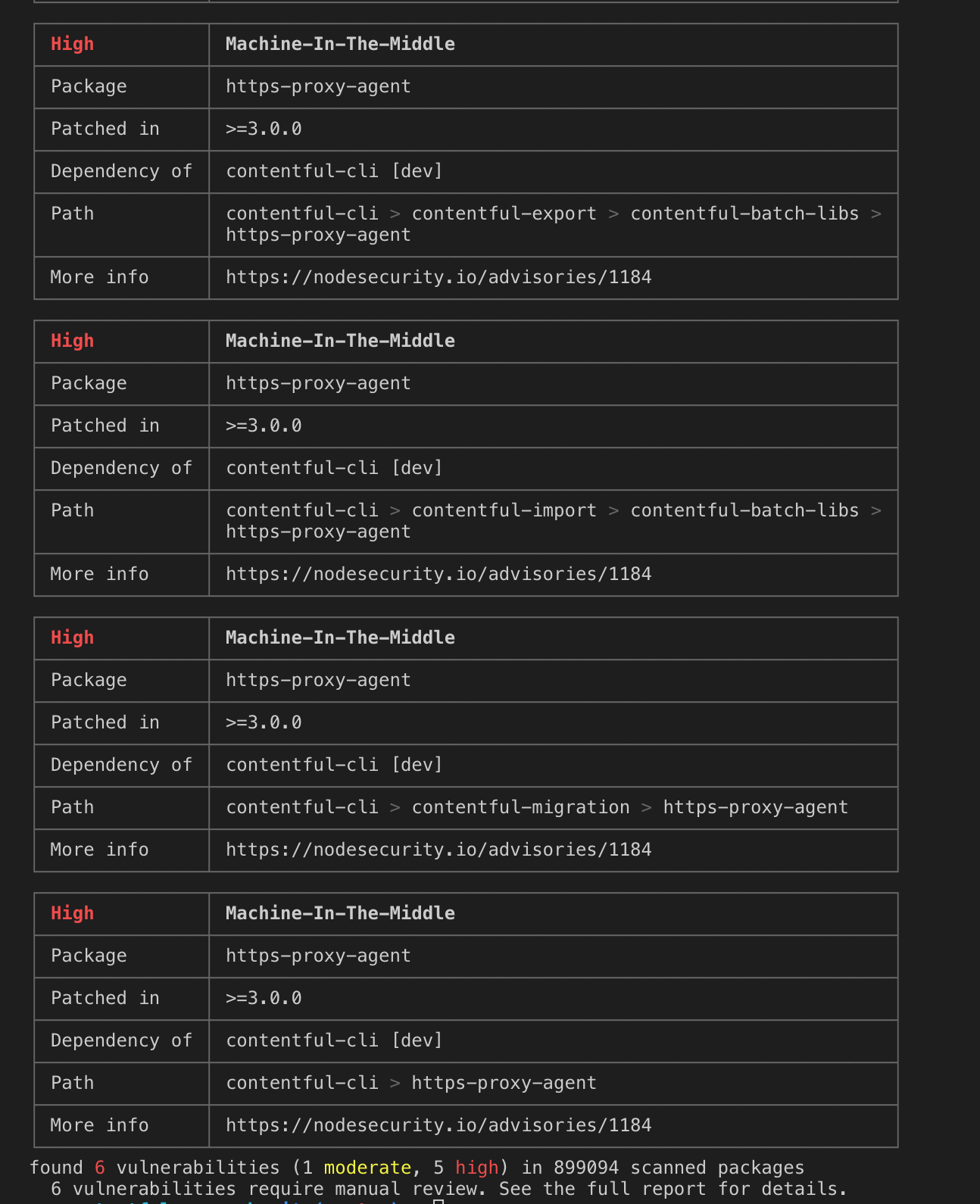 Vulnerability 812 in marked dependency · Issue #177 · contentful/contentful-cli · GitHub