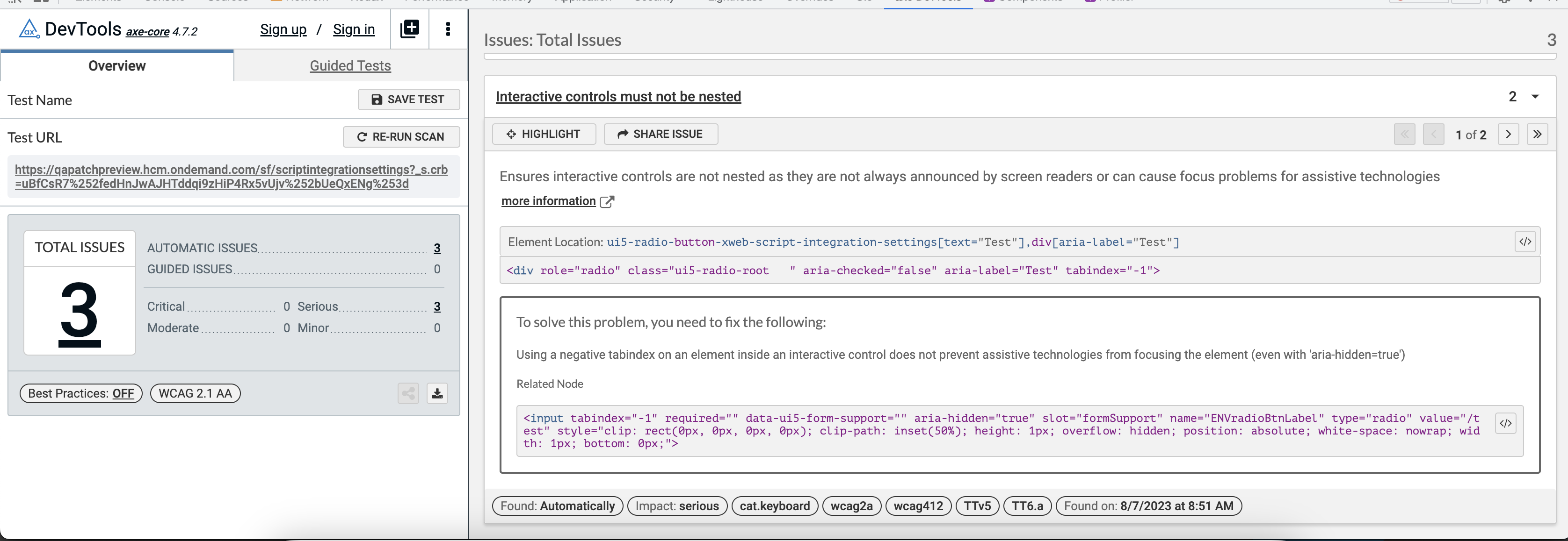 Sf A11y Radiobutton Interactive Controls Must Not Be Nested · Issue 7419 · Sapui5