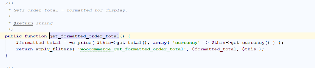Signature Mismatch Of Getformattedordertotal · Issue 23722 · Woocommercewoocommerce · Github