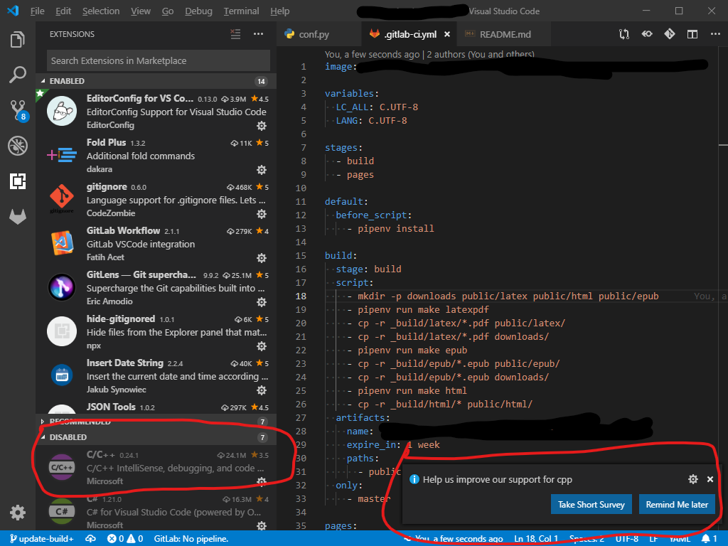 Disabled extension shows notification · Issue #78380 · microsoft/vscode ...