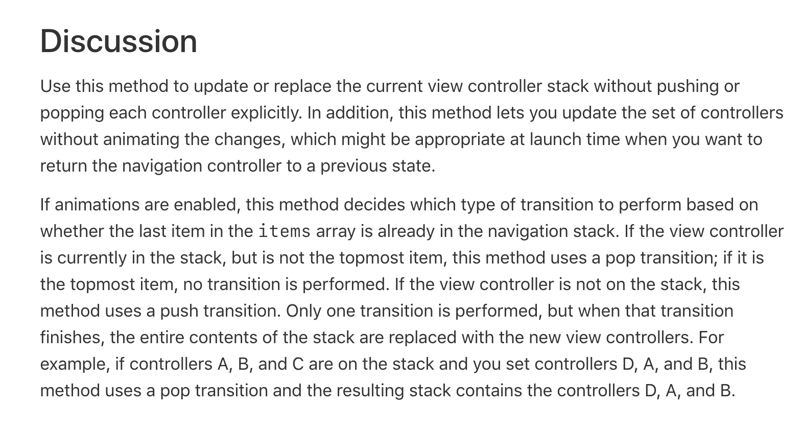 [V2] Animating setStackRoot on iOS is impossible because of the "setViewControllers" limitation ...