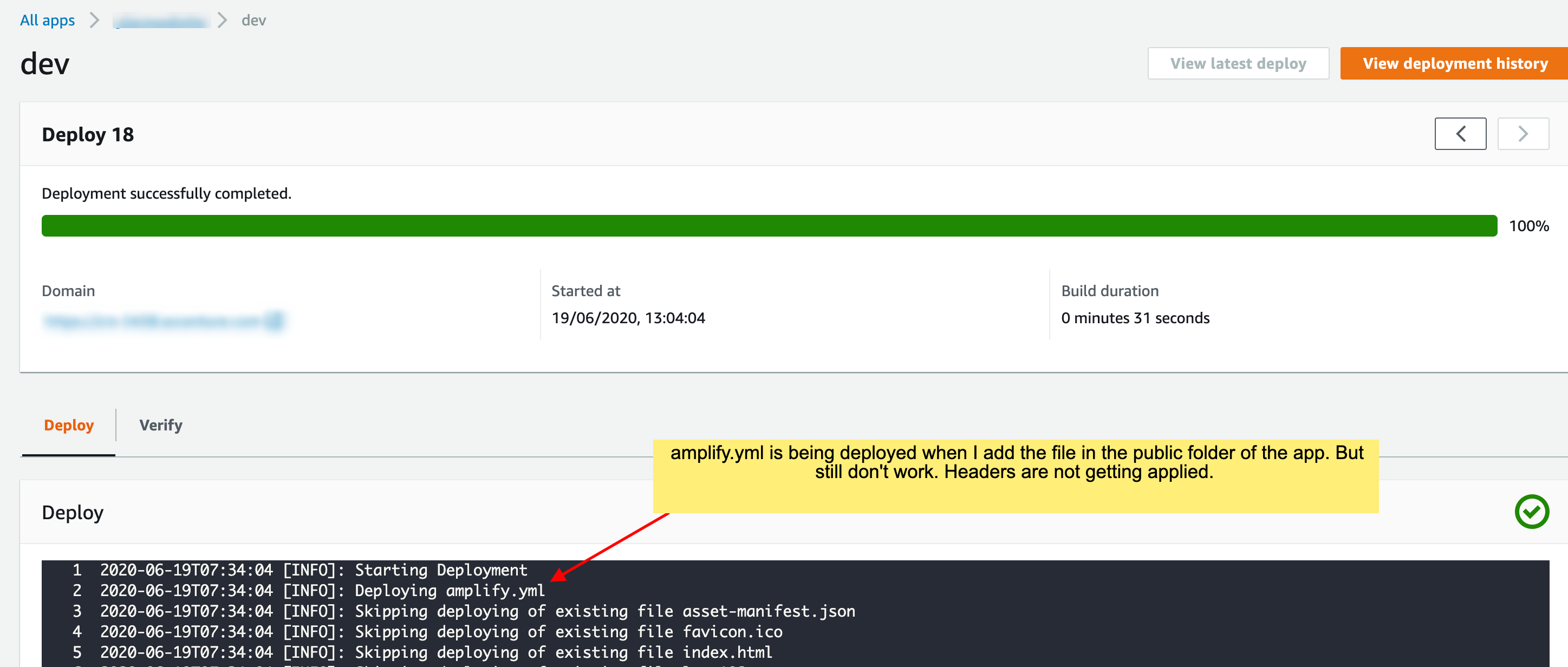 Custom Headers And Build Settings Options For Manual Deployment Amplify Cra Project · Issue 777