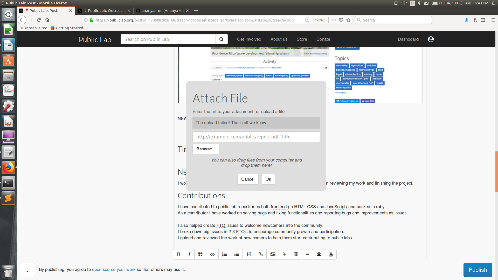 Browse and attach image not working in editor · Issue #5244 · publiclab/plots2 · GitHub