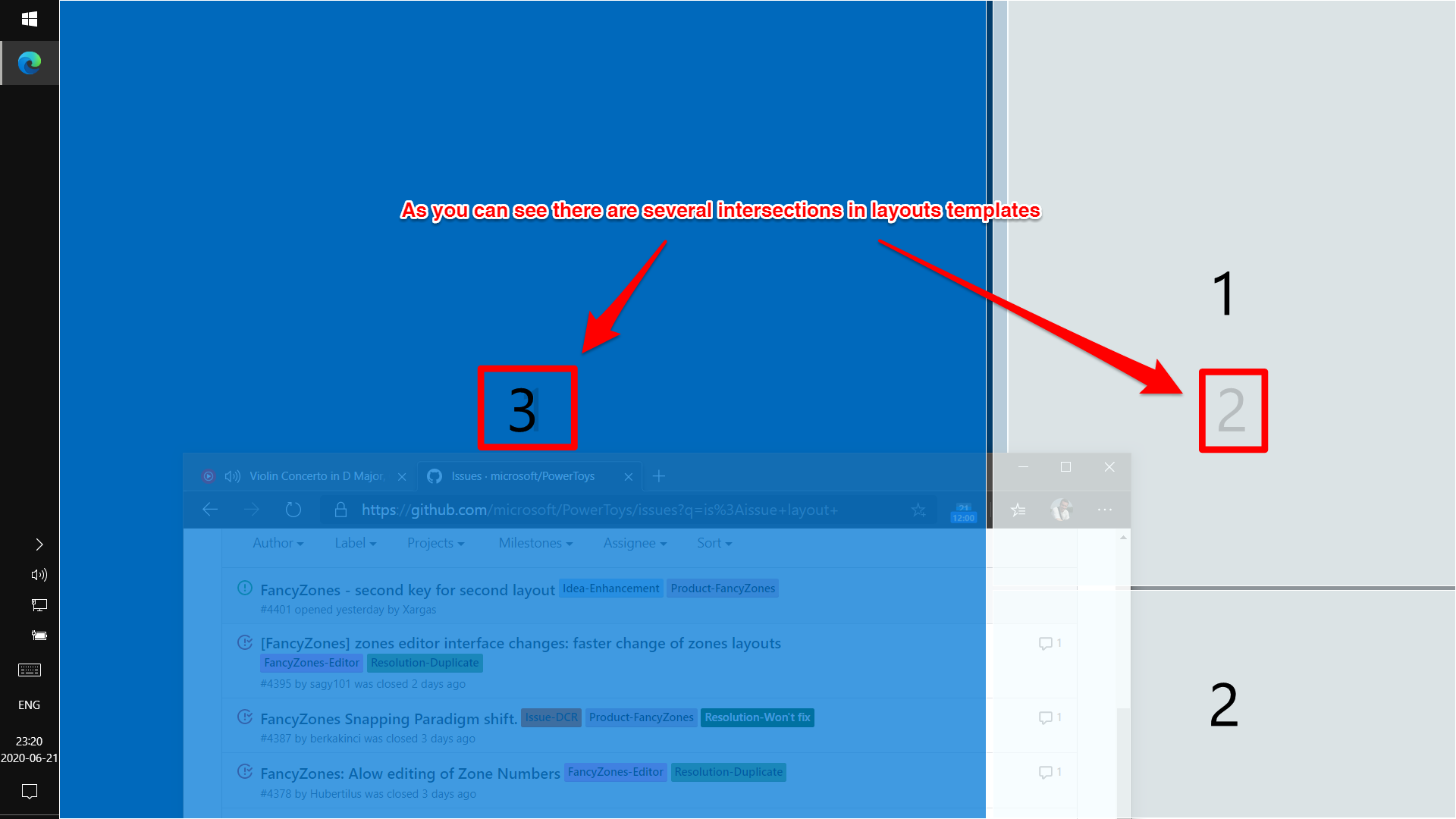 Intersections of layouts in Fancy Zones · Issue #4406 · microsoft/PowerToys · GitHub