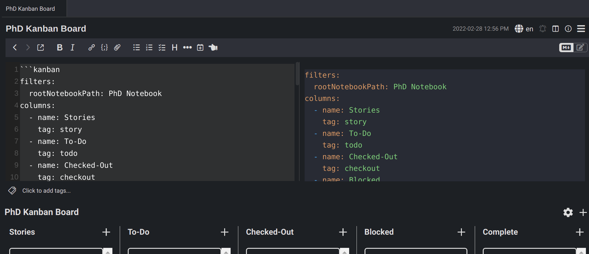 Kanban panel is "under" the editor panel when positioned together in layout · Issue #25 · joplin ...