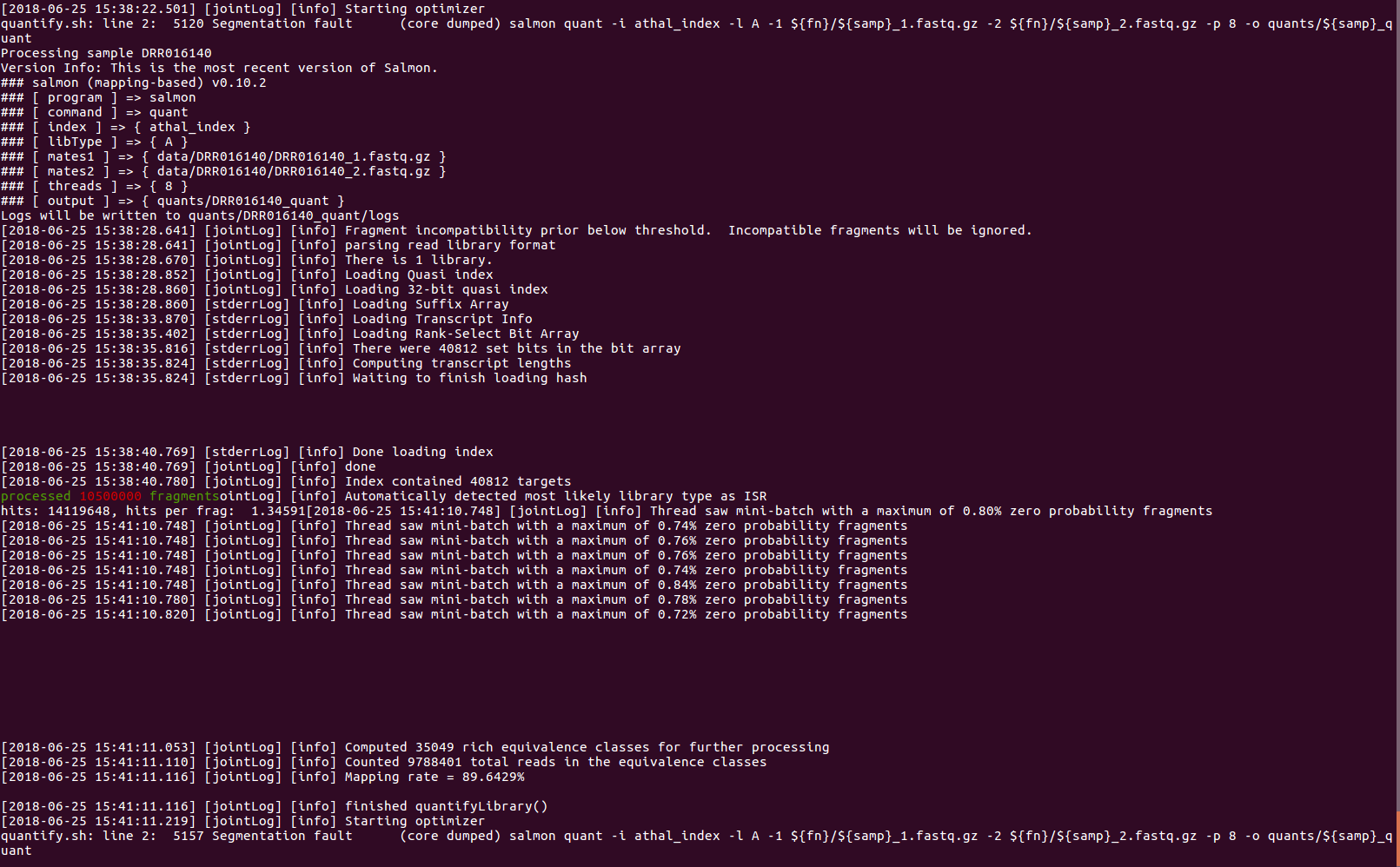 No .sf output file on RNA Seq with Salmon · Issue #239 · COMBINE-lab/salmon · GitHub