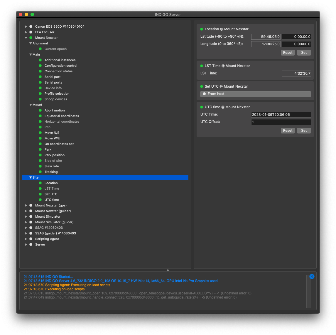 Stellarium crashes coupling to INDIGO server on OSX · Issue #2977 · Stellarium/stellarium · GitHub