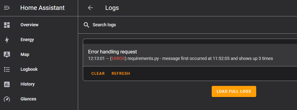Error handling request · Issue #76298 · home-assistant/core · GitHub