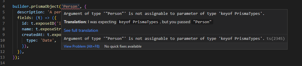 Getting A Weird Typescript Error With Prisma Plugin · Issue 717 7871