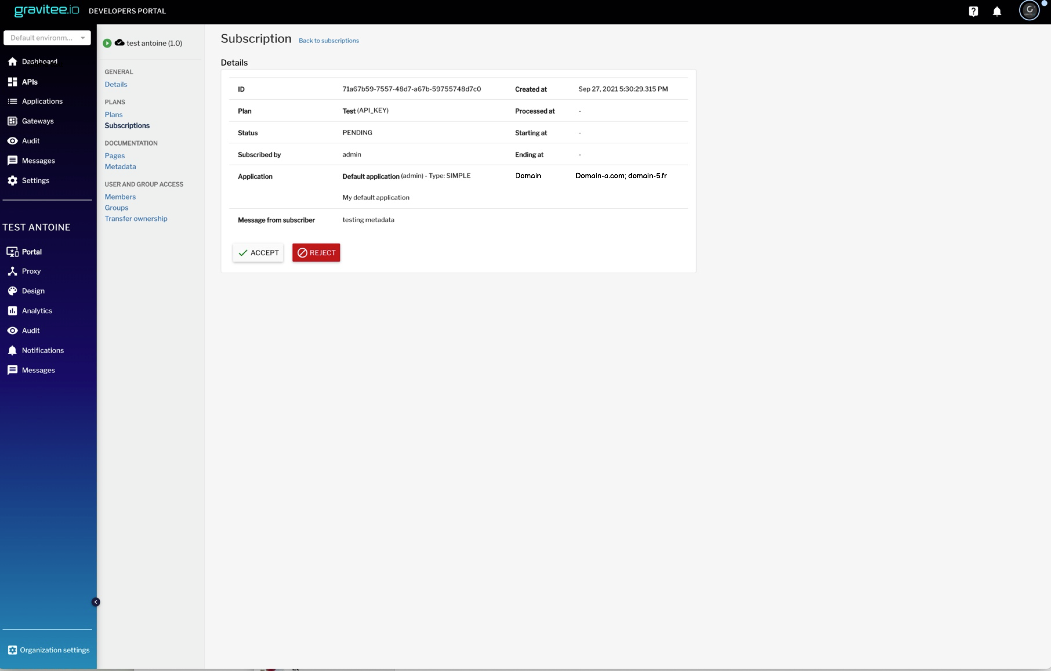 [console] View domain used by application · Issue #6384 · gravitee-io/issues · GitHub