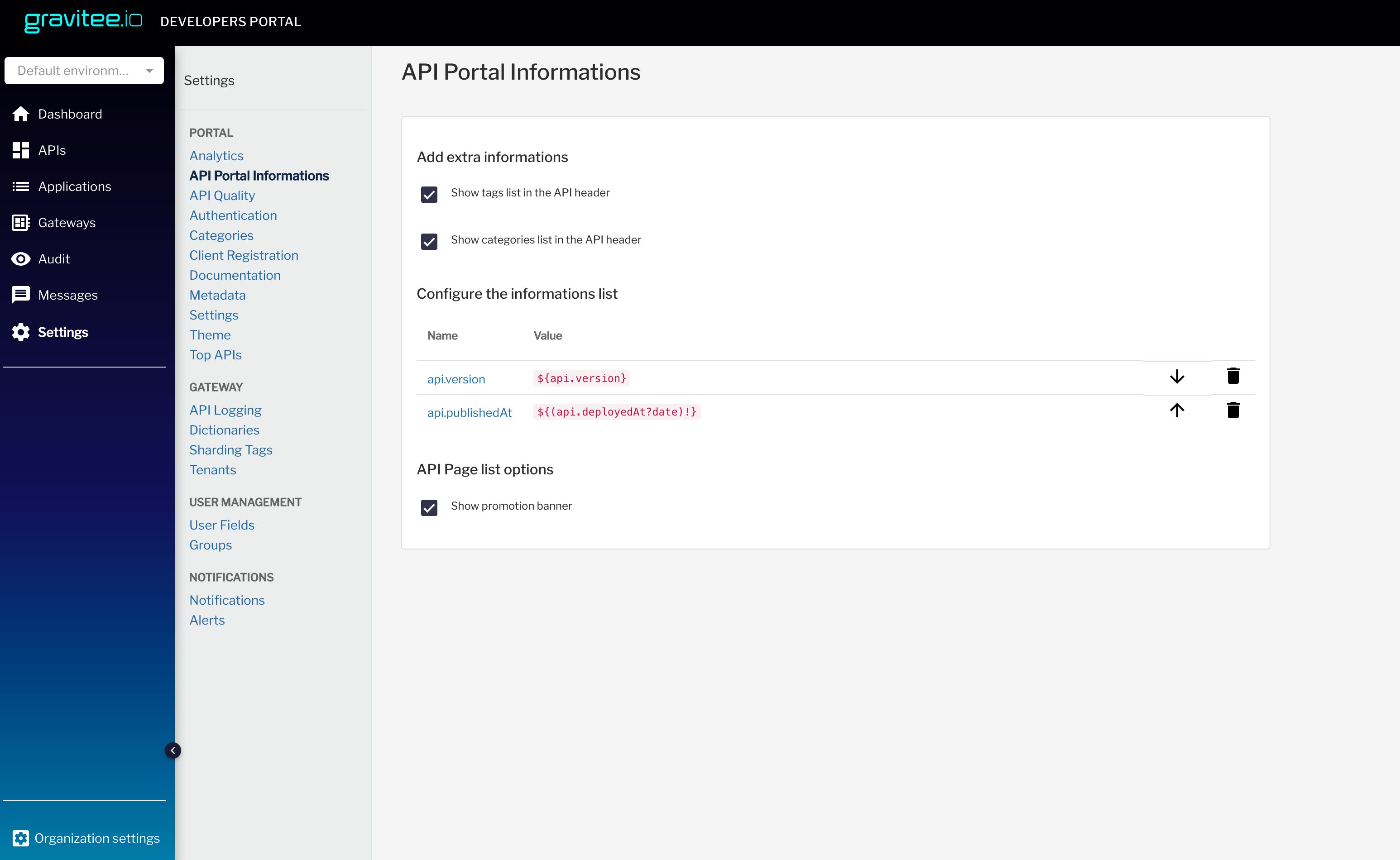 [console] Promotion banner toggle wording · Issue #6897 · gravitee-io/issues · GitHub