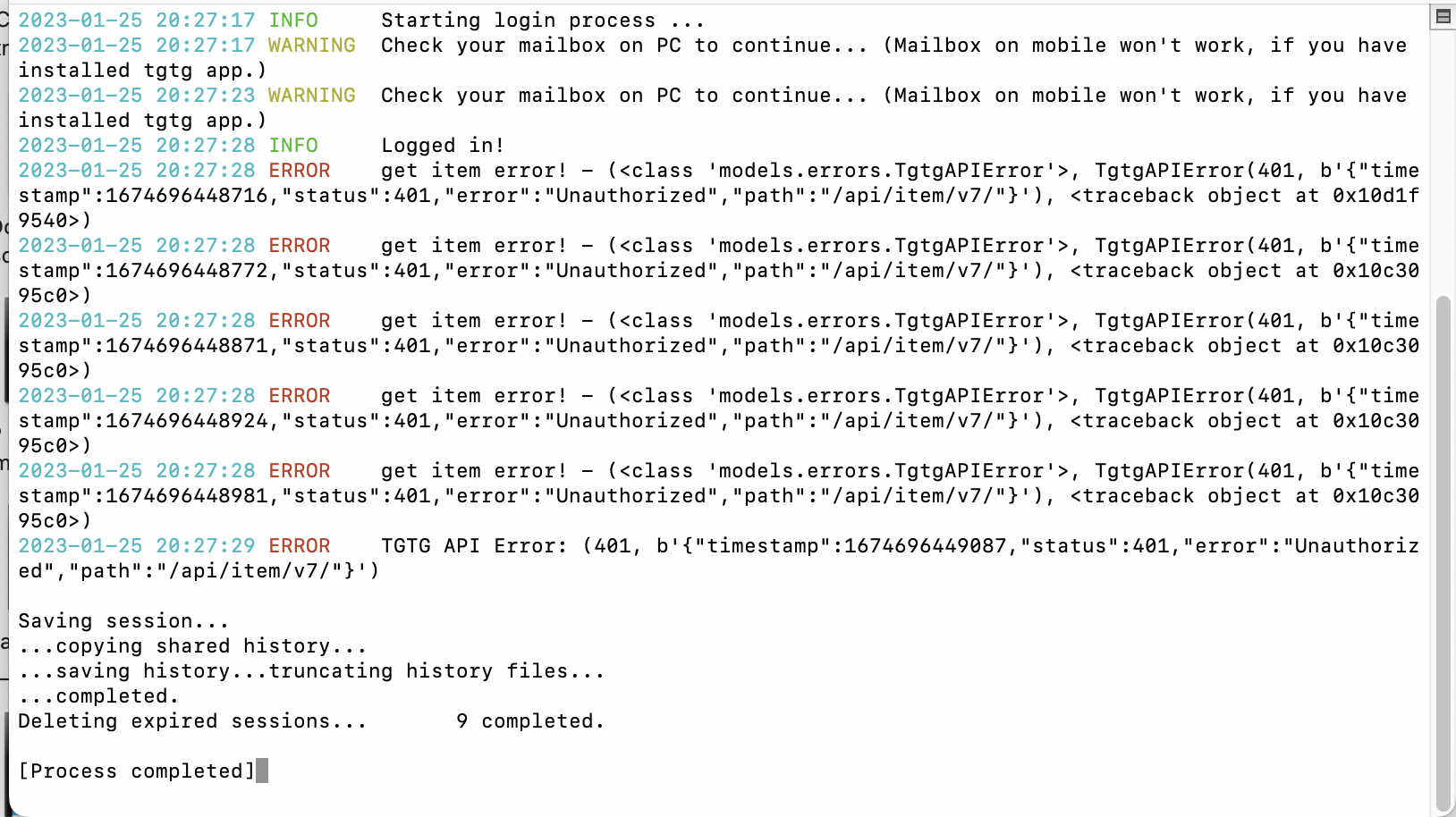 get item error! Error 401 · Issue #253 · Der-Henning/tgtg · GitHub