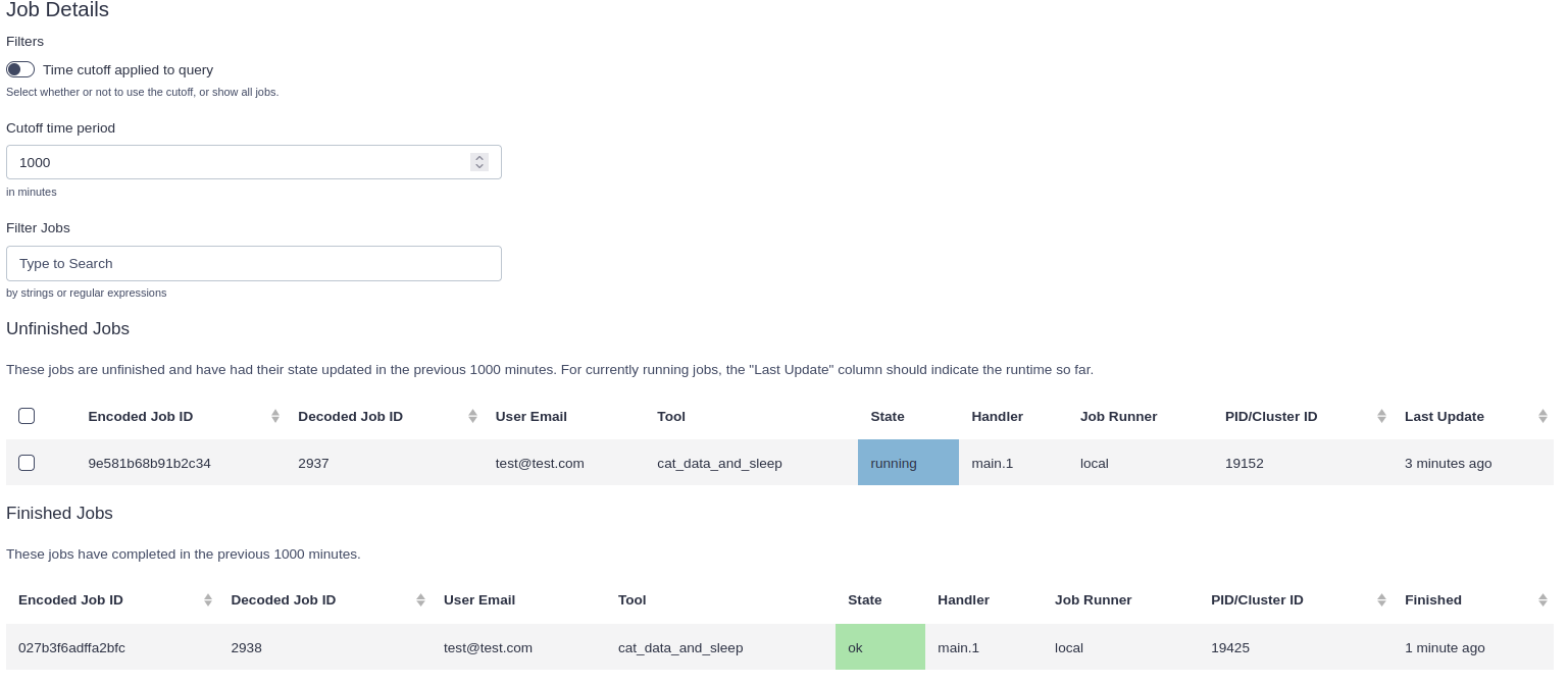 Release Testing Applying A Cutoff Time On Admin Jobs Page Does Not Show Any Jobs Unless The 