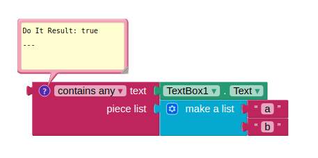 Block that takes a list of substrings and a string, then returns a list ...