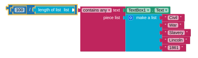 Block that takes a list of substrings and a string, then returns a list of substrings found in ...
