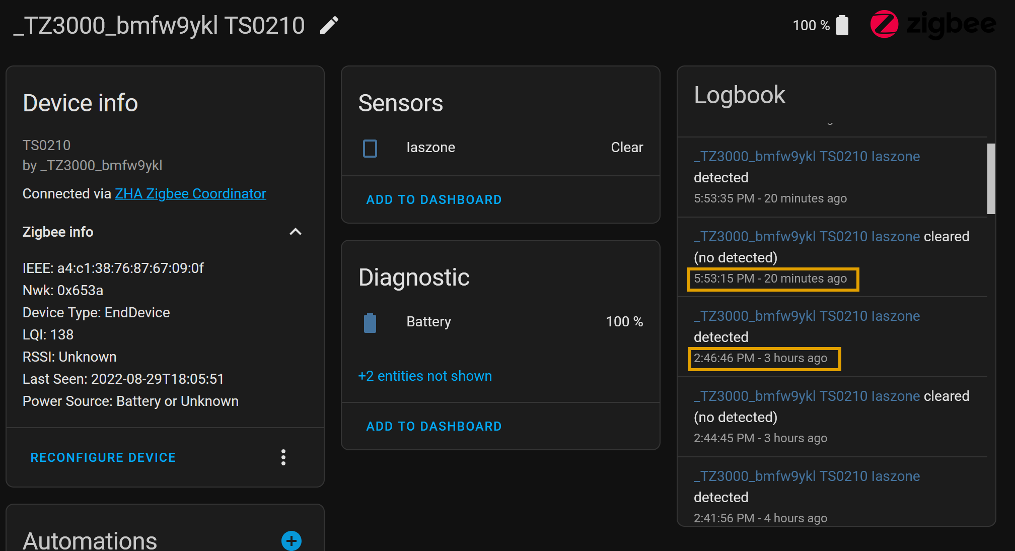 [BUG] TS0210 Tuya won't reset state · Issue #1717 · zigpy/zha-device-handlers · GitHub