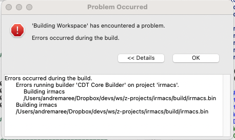 Version 2.4.1 (Eclipse) and 2.4.0 (Espressif IDE): Build fail after ...