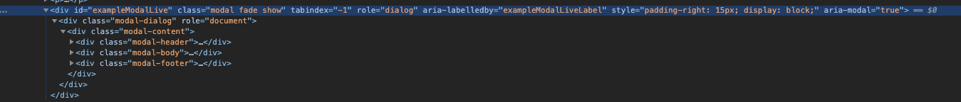 aria-modal attribute set on wrong element? · Issue #30516 · twbs/bootstrap · GitHub