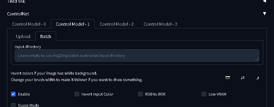 sd-webui-controlnet Multi-ControlNet Batch