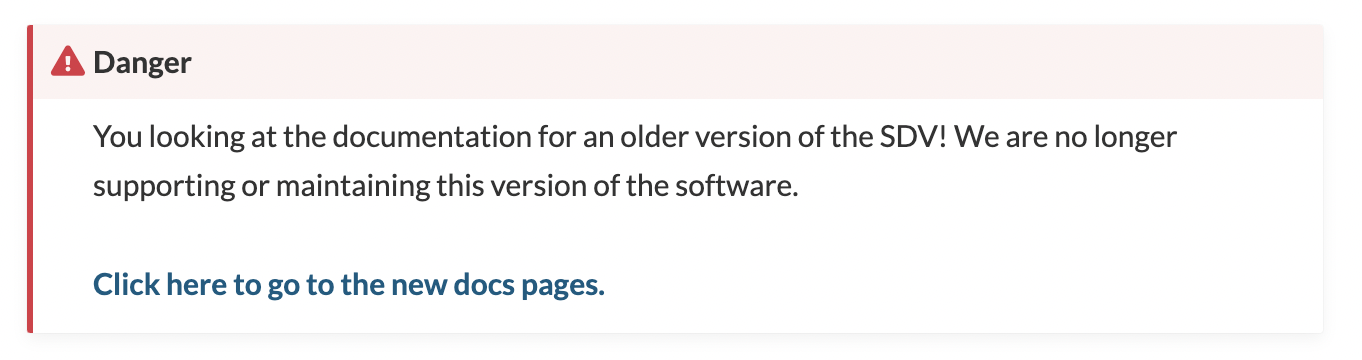 Add a red box redirecting users to the new documentation (in new branch) · Issue #1243 · sdv-dev ...