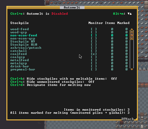 `automelt` `autochop` Scroll list position reset issue · Issue #2756 · DFHack/dfhack · GitHub