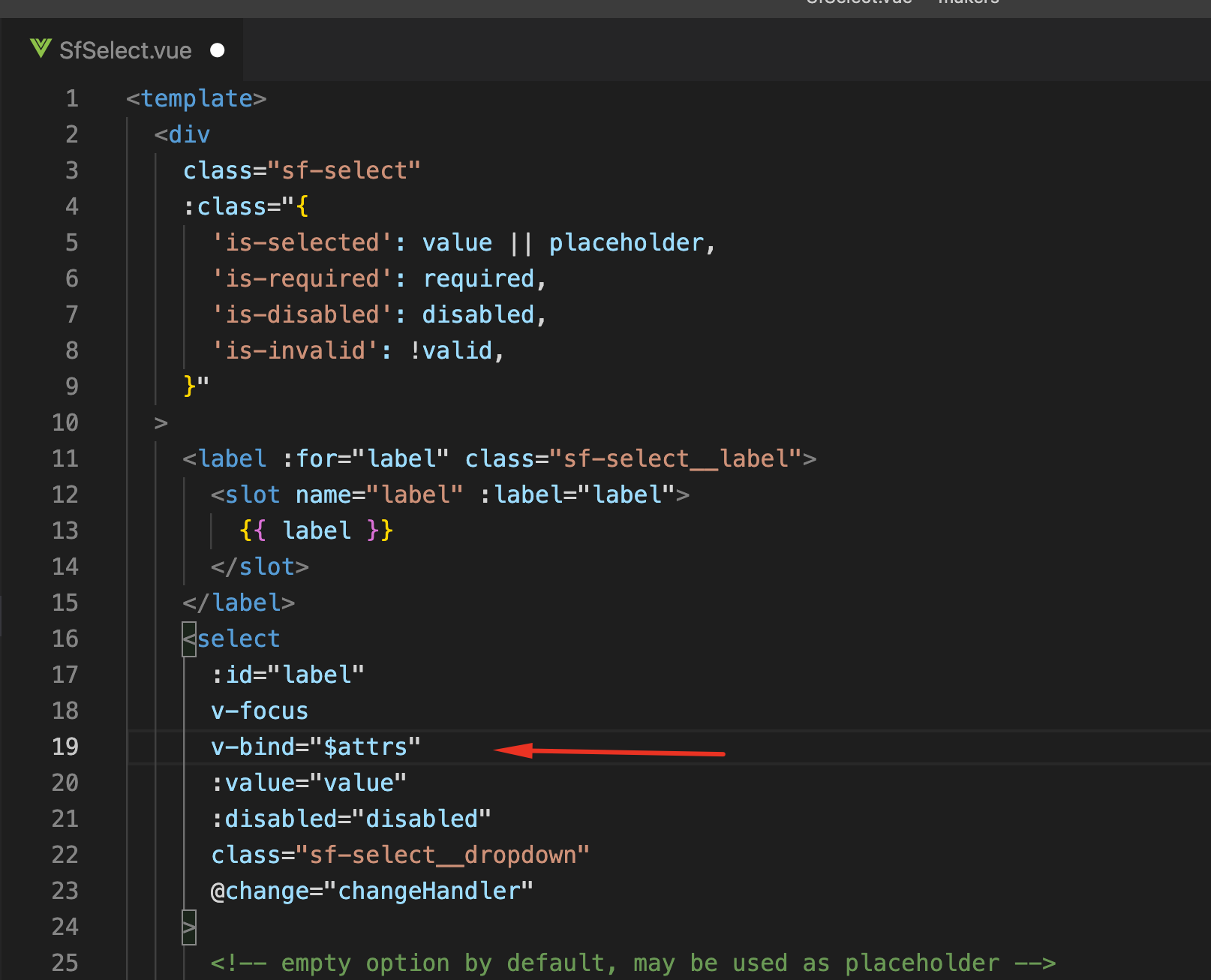 [BUG] Can't pass name attribute to SfSelect component, as it lends on div wrapper tag · Issue ...