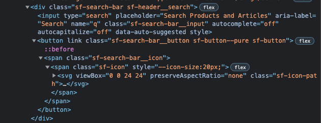 [BUG] SfSearchBar invalid html issues · Issue #2103 · vuestorefront/storefront-ui · GitHub