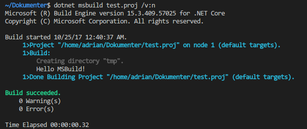 ANSI color codes should be on by default for Linux · Issue #2364 · dotnet/msbuild · GitHub