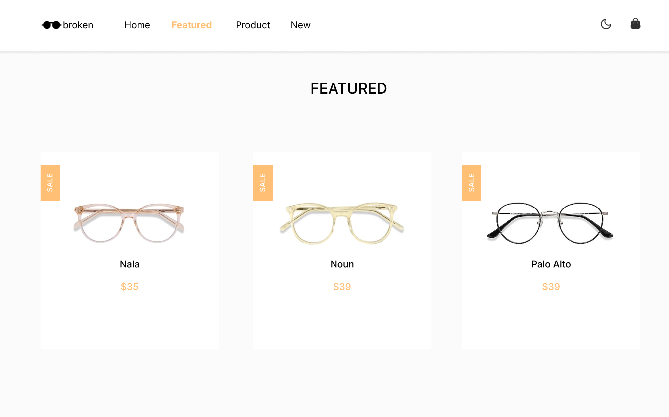 GitHub - aristoon1/Glasses-OnlyHTML