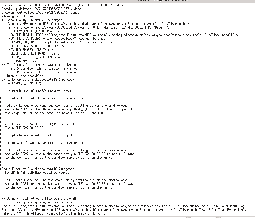 make: entering an unknown directory · Issue #795 · bespoke-silicon-group/bsg_replicant · GitHub