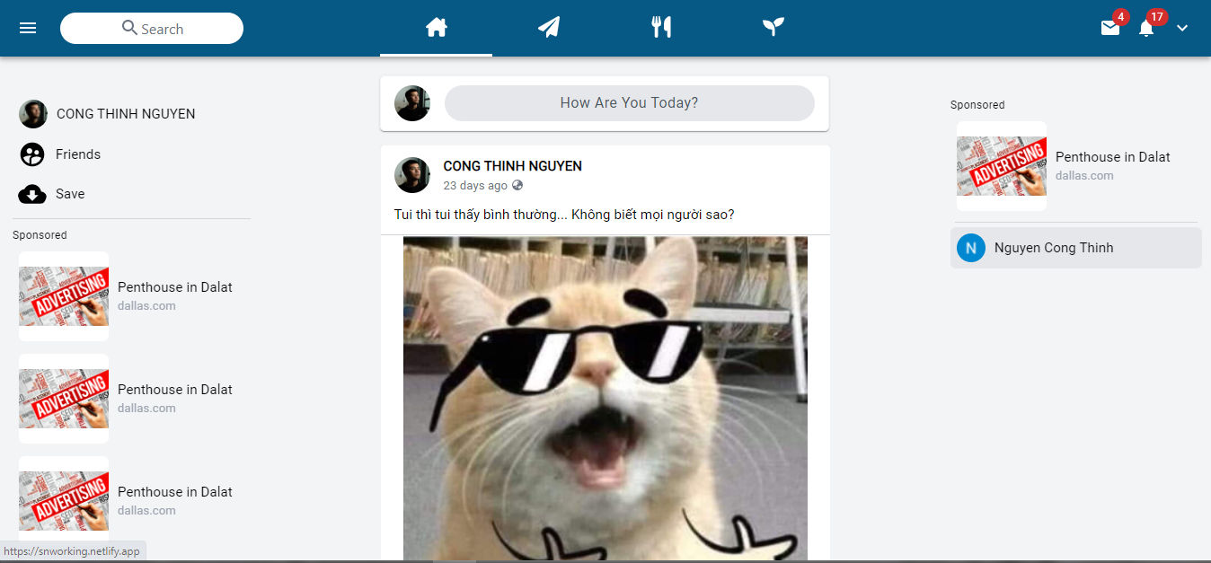 GitHub - pulmaWave/SocialNetwork: Upgrade my skill