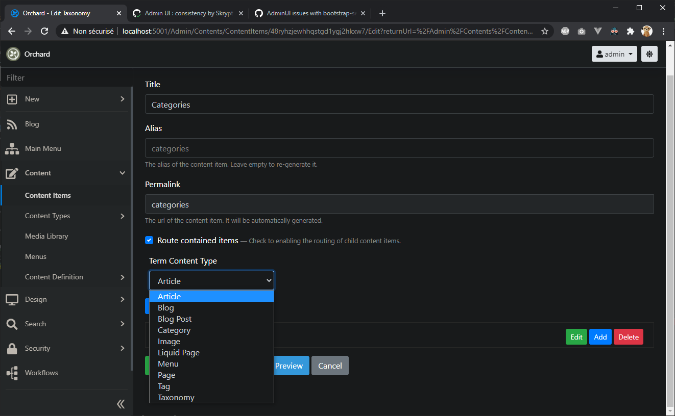 AdminUI issues with bootstrap-select · Issue #7817 · OrchardCMS ...