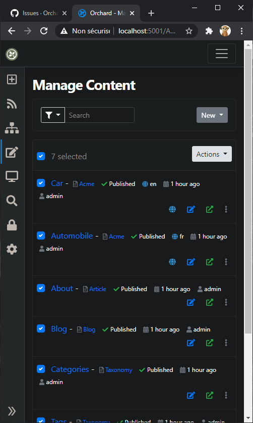 Admin UI : content alignment · Issue #8033 · OrchardCMS/OrchardCore · GitHub