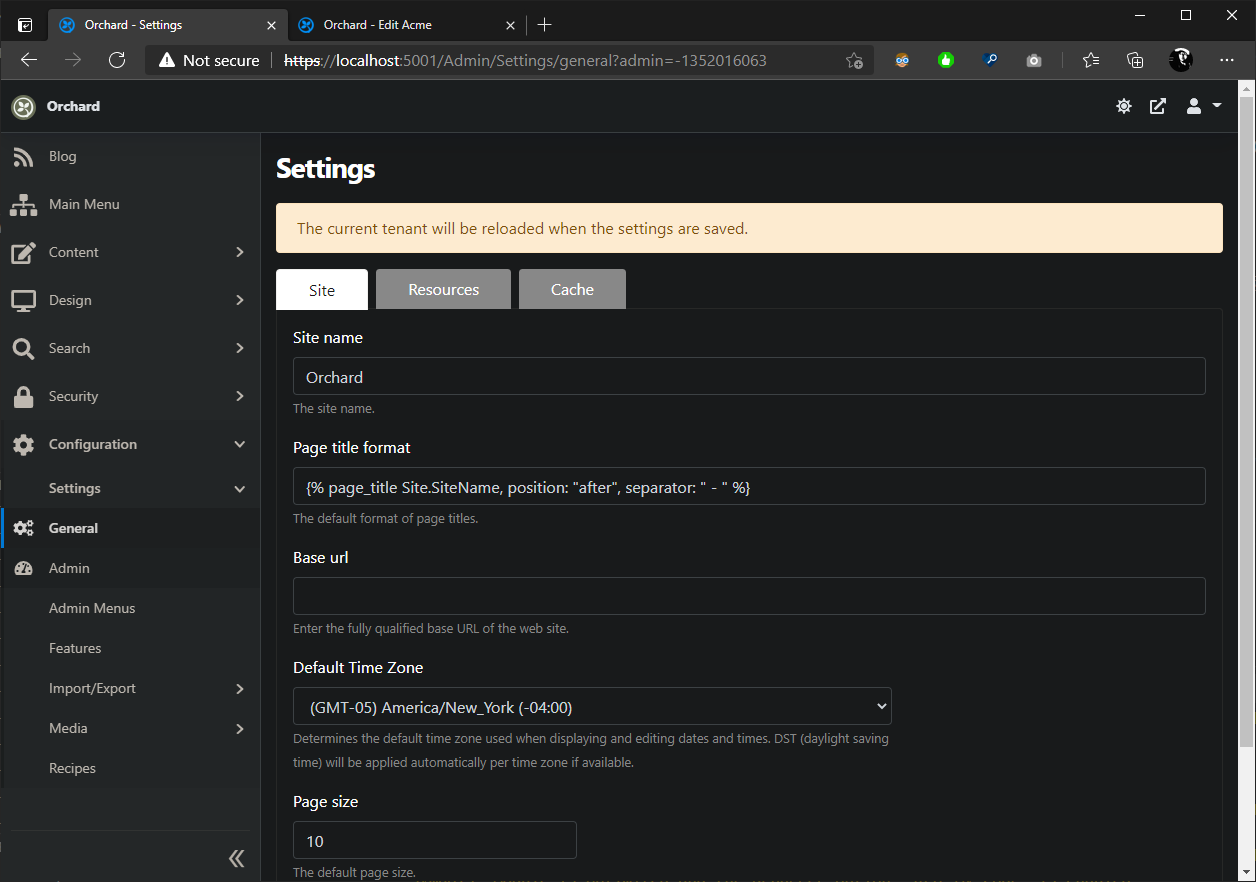 Saving General site settings fails · Issue #8979 · OrchardCMS/OrchardCore · GitHub