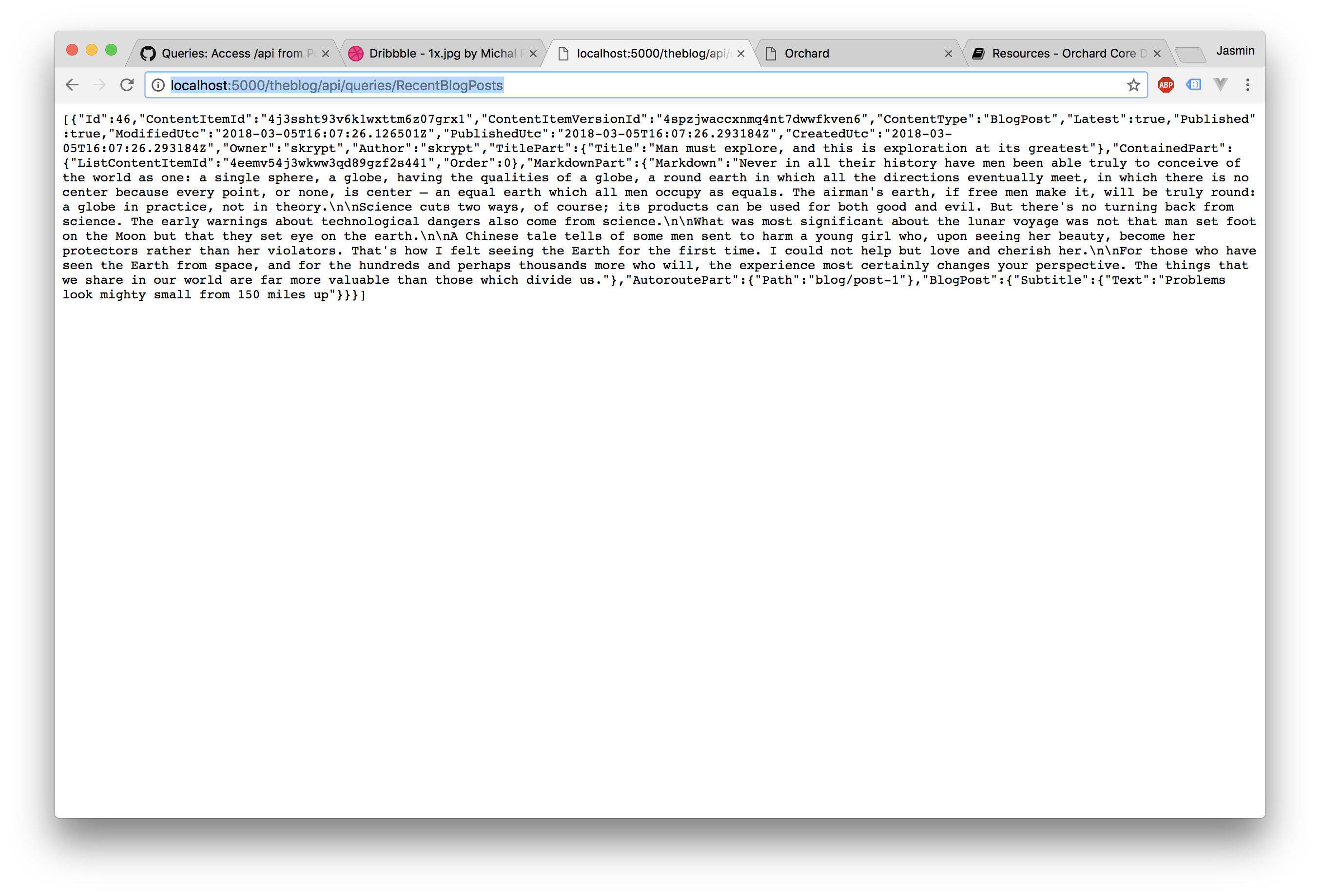 Queries: Access /api from Postman · Issue #1600 · OrchardCMS/OrchardCore · GitHub