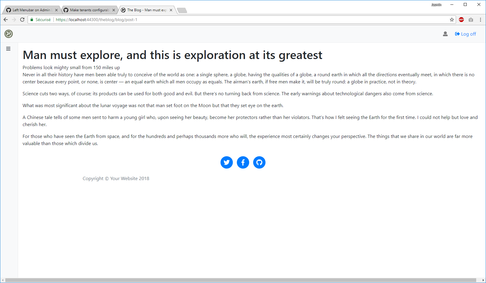 Left Menubar on Admin Login Form · Issue #1761 · OrchardCMS/OrchardCore · GitHub