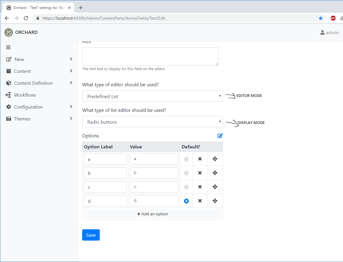 [Fields] Display Mode · Issue #2105 · OrchardCMS/OrchardCore · GitHub