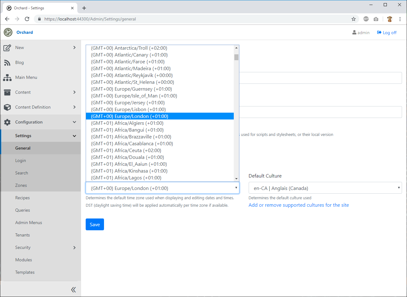 Time Zones on Setup don't show BST · Issue #3510 · OrchardCMS/OrchardCore · GitHub