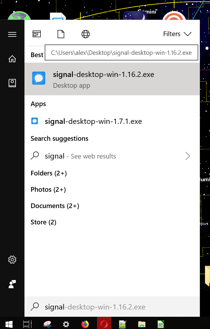 Signal windows keeps all the instalation .exe files · Issue #2702 ...