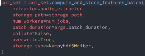 how much shared memory and disk memory do i need to process the S subset of wenetspeech dataset ...