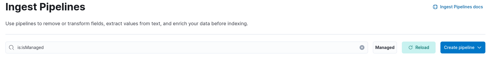 Add an option to filter out managed pipelines in Stack Management > Ingest Pipelines · Issue ...